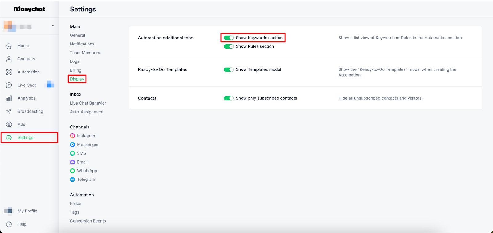 How to use Keywords Trigger in Manychat – Manychat Help